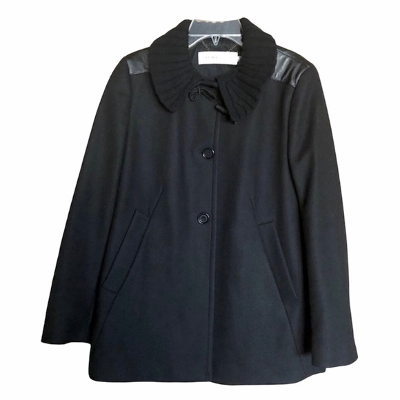 See By Chloe | Jackets & Coats | See By Chlo Virgin Wool Black Pea Coat ...